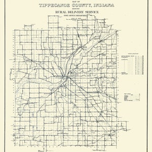 1911 Map of Tippecanoe County Indiana Farm Houses - Etsy