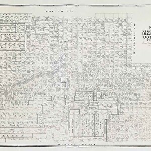 1894 Farm Line Map of Menard County Texas - Etsy