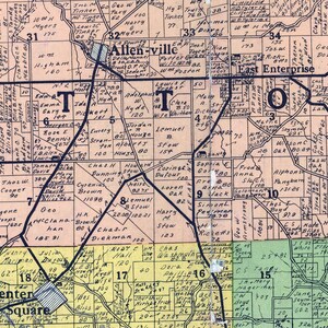 1912 Map of Switzerland County Indiana - Etsy