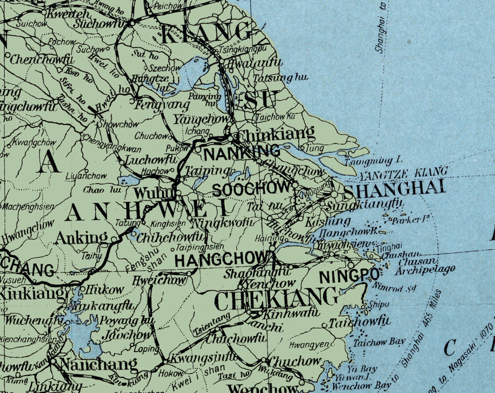 1900 Map of China and Adjacent Countries - Etsy