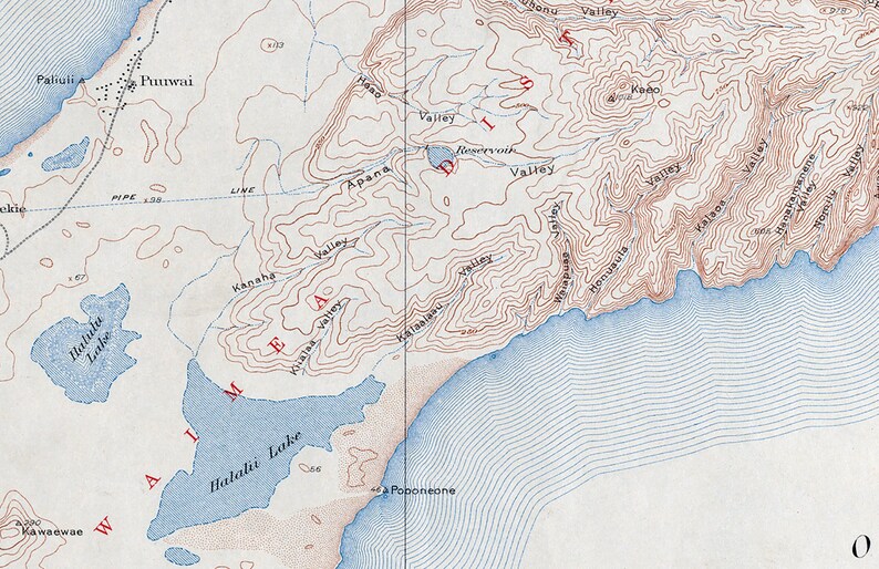 1929 Map of the Island of Niihau Kauai County Hawaii - Etsy