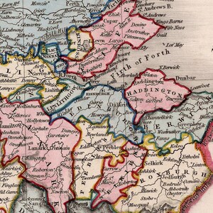 1832 Map of Scotland - Etsy