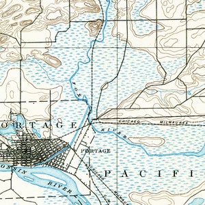 1894 Topo Map of Portage County Wisconsin - Etsy