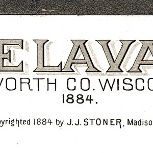 1884 Panoramic Map of Delavan Walworth County Wisconsin Delavan Lake - Etsy