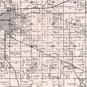 1908 Farm Line Map of Perry County Illinois - Etsy