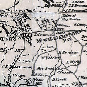 1860 Map of East Fallowfield Township Chester County PA - Etsy