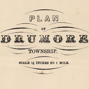 1864 Map of Drumore Township Lancaster County Pennsylvania - Etsy
