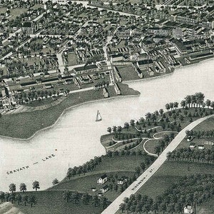 1885 Panoramic Map of Whitewater Walworth County Milwaukee - Etsy