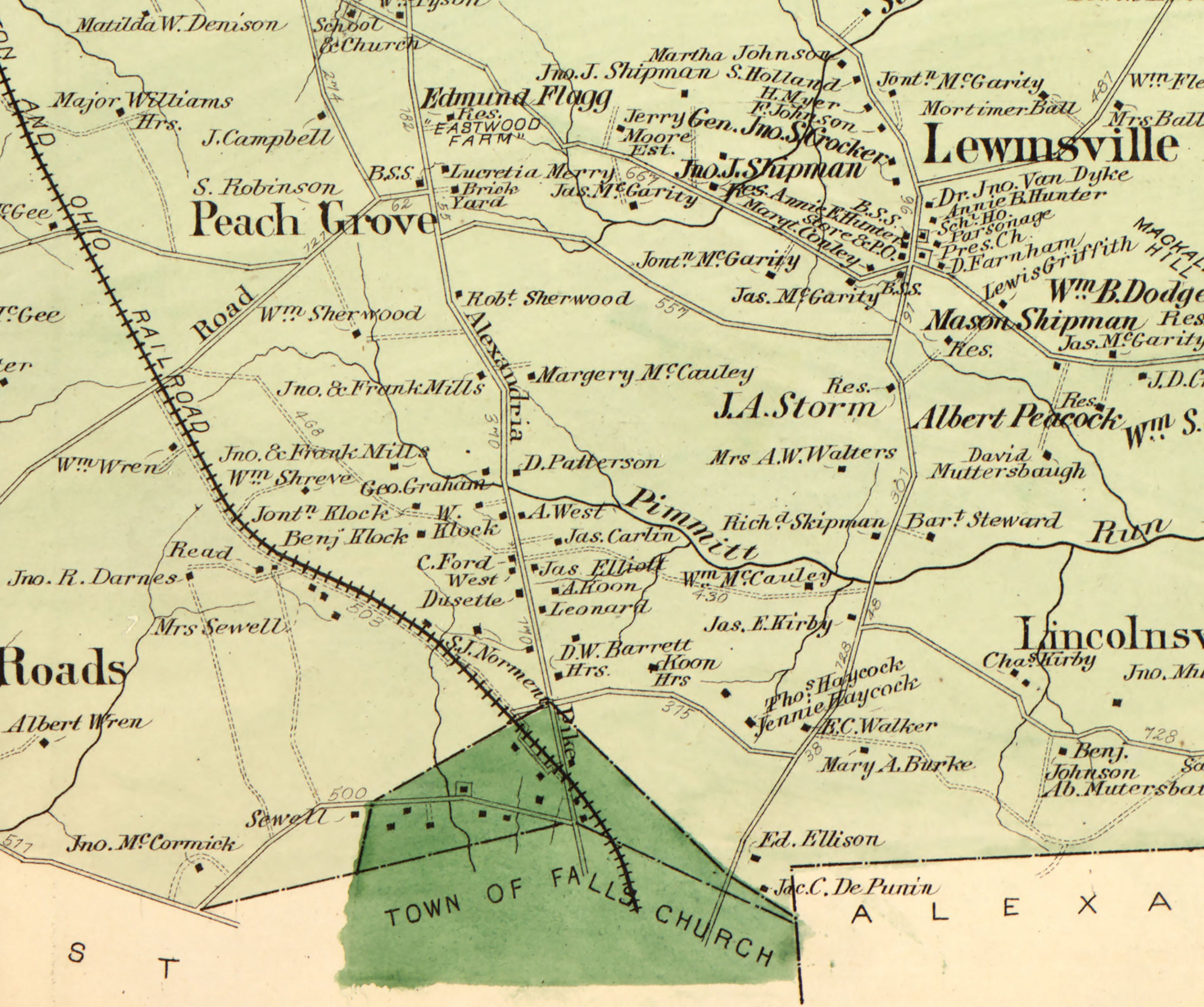 1879 Map of Providence District Fairfax County Virginia - Etsy