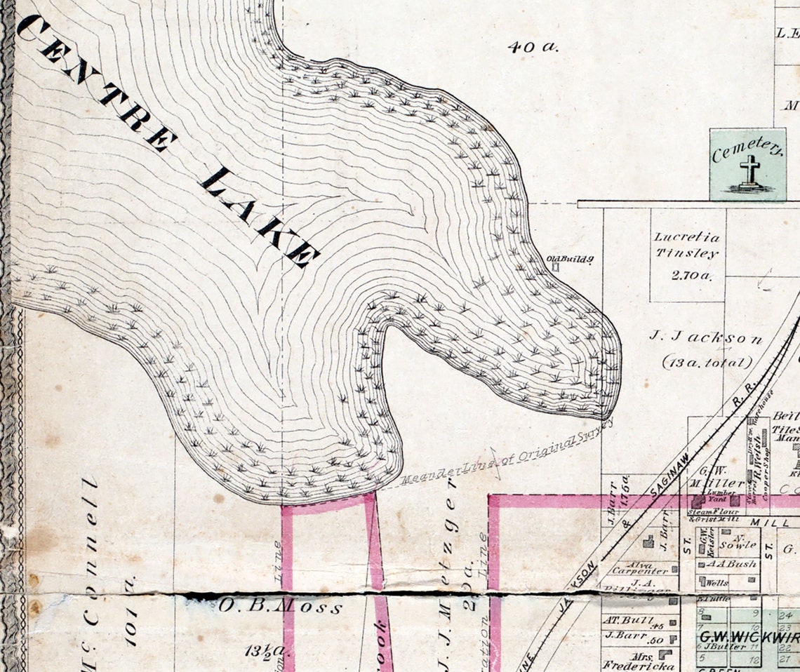 1880 Town Map of Angola Steuben County Indiana - Etsy