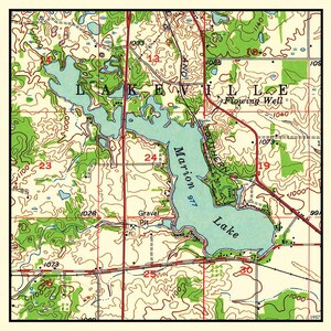 1957 Map of Marion Lake Minnesota - Etsy