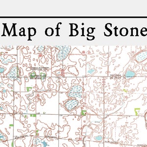 1971 Map of Big Stone Lake Minnesota South Dakota - Etsy