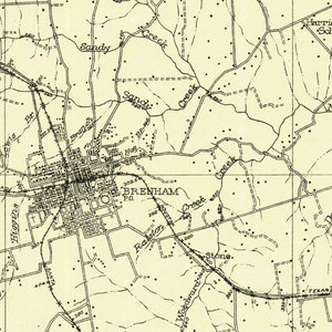1930 Map of Brenham Texas - Etsy