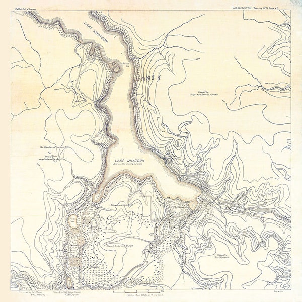 Lake Washington Map - Etsy