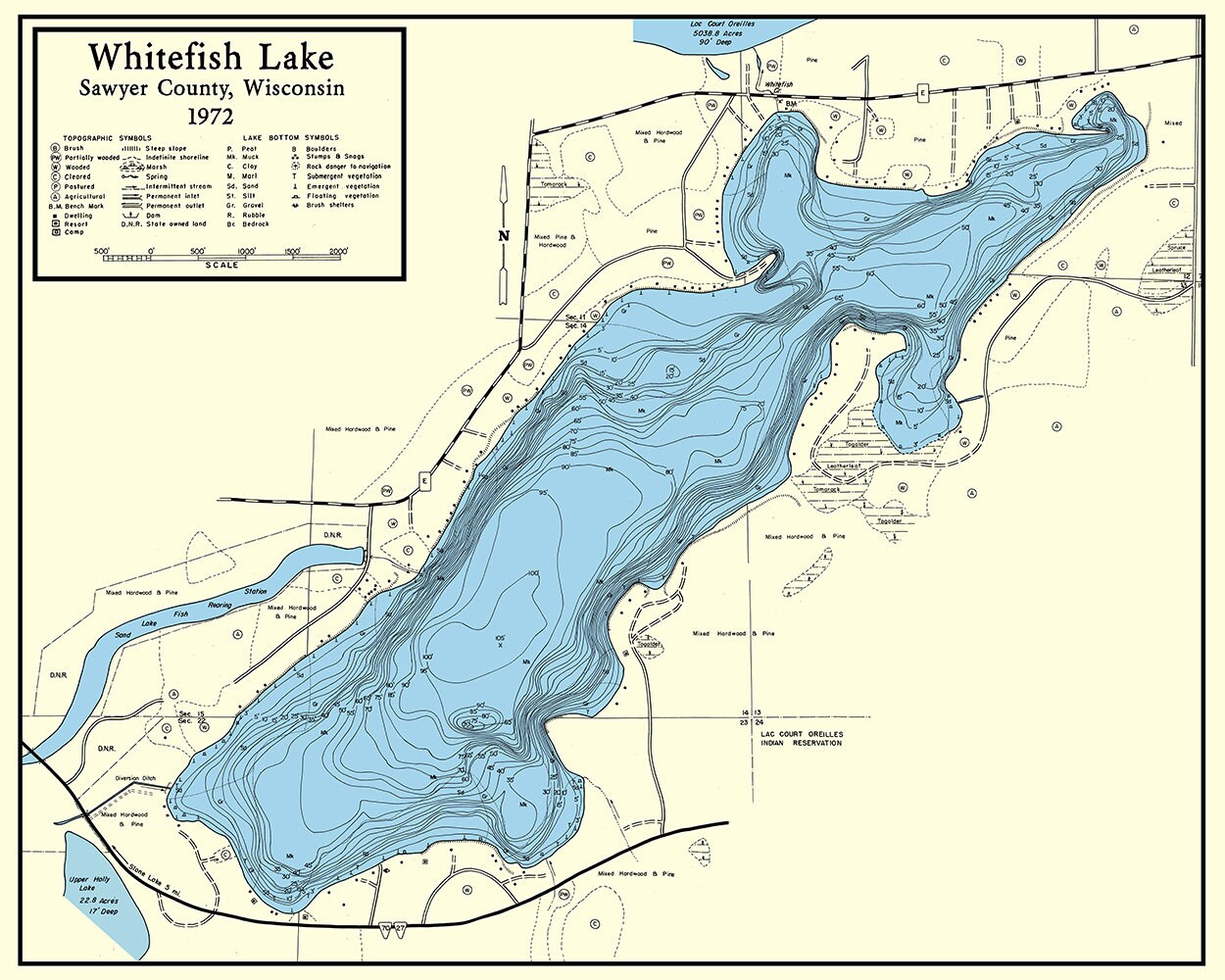 Whitefish Lake Ontario Map