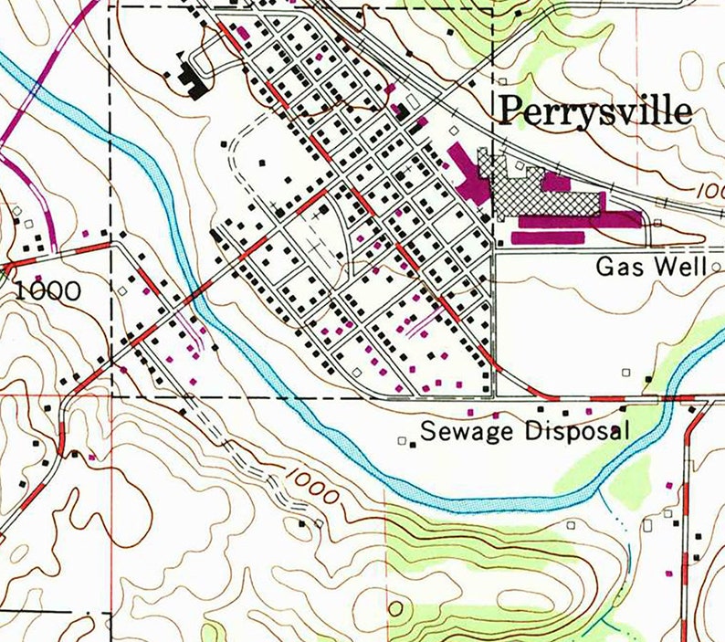 1990 Map of Pleasant Hill Lake Ohio Perrysville | Etsy