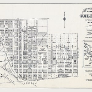 1920 Map of Calexico Imperial County California - Etsy