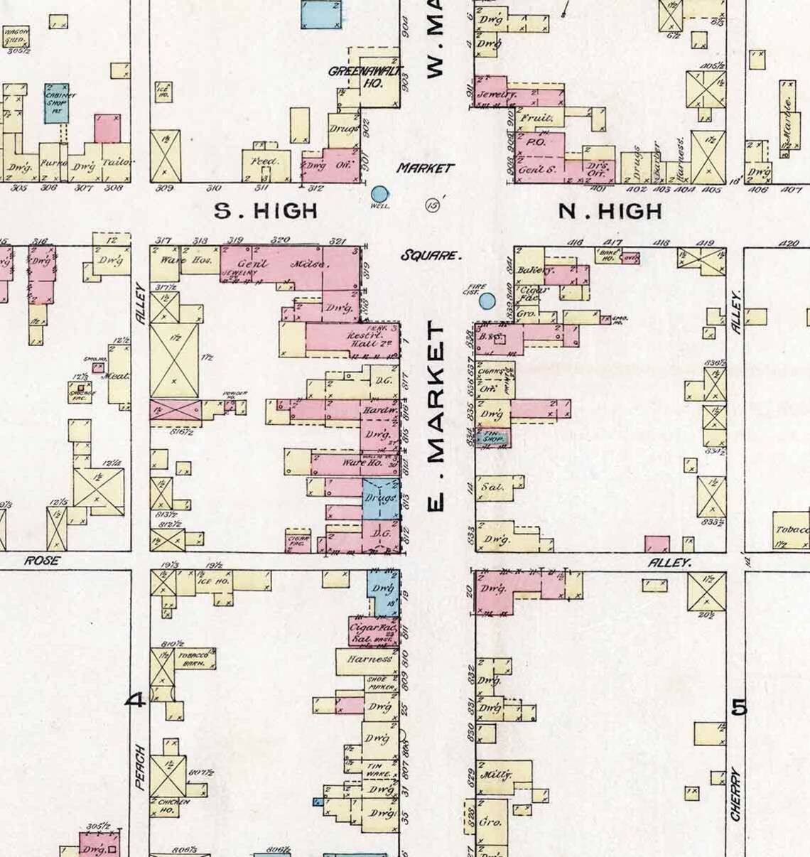 1884 Town Map of Elizabethtown Lancaster County Pennsylvania - Etsy