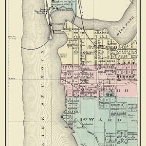 1878 Map of Hudson St Croix County Wisconsin - Etsy