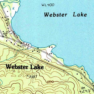 2001 Map of Webster Lake New Hampshire - Etsy