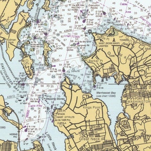 1996 Nautical Map of Long Island Sound Western Part New York - Etsy