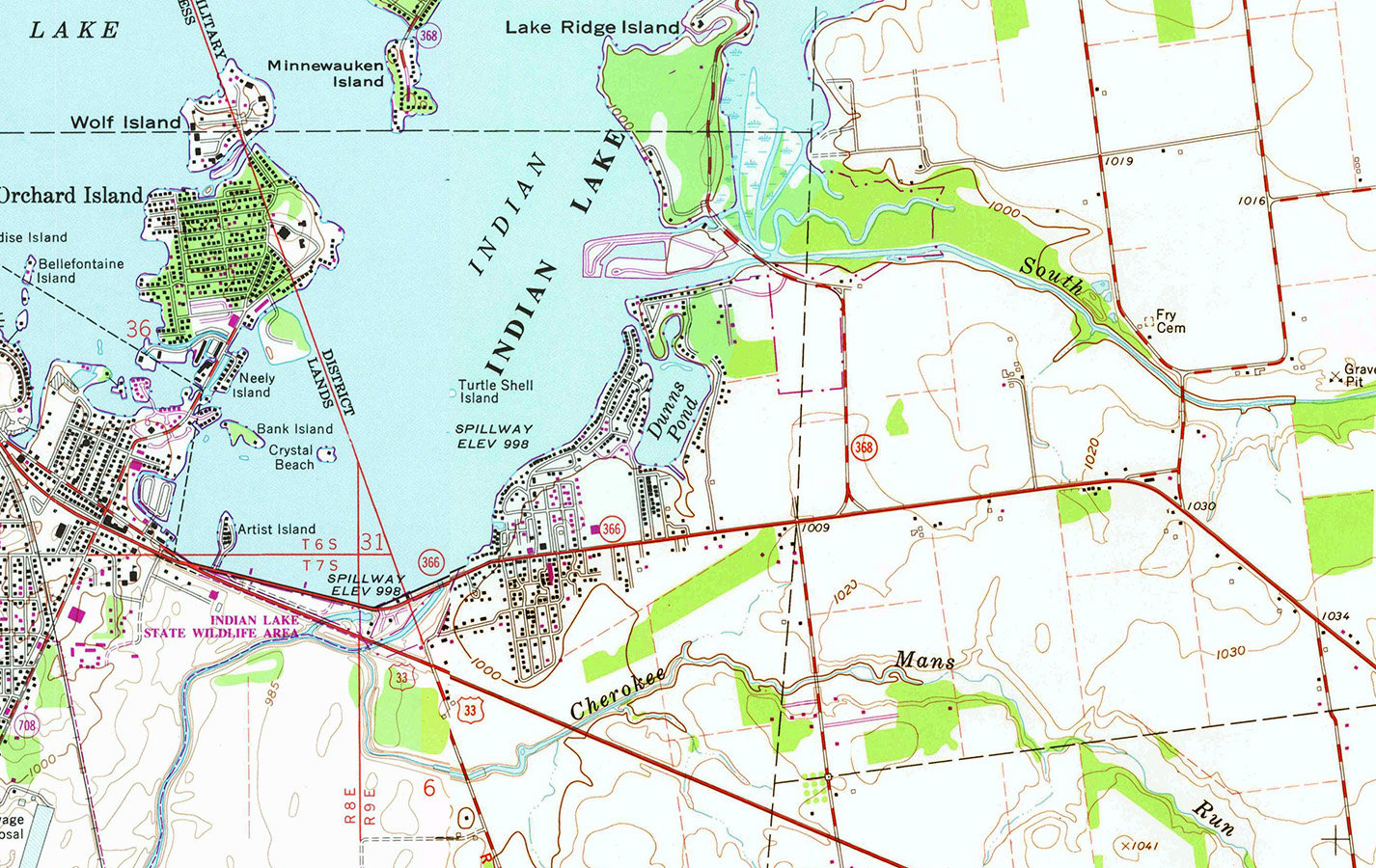 1960 Map of Indian Lake Logan County Ohio - Etsy Singapore