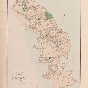 1884 Map of Nahant Massachusetts - Etsy