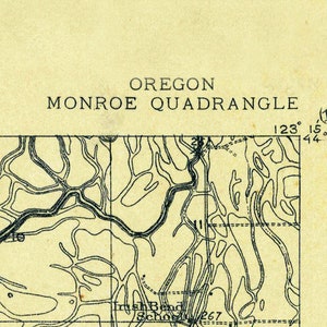 1911 Topo Map of Monroe Oregon - Etsy