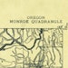 1911 Topo Map of Monroe Oregon - Etsy