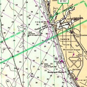 1996 Nautical Chart Map of Venice Florida Gulf Region Stump Pass - Etsy