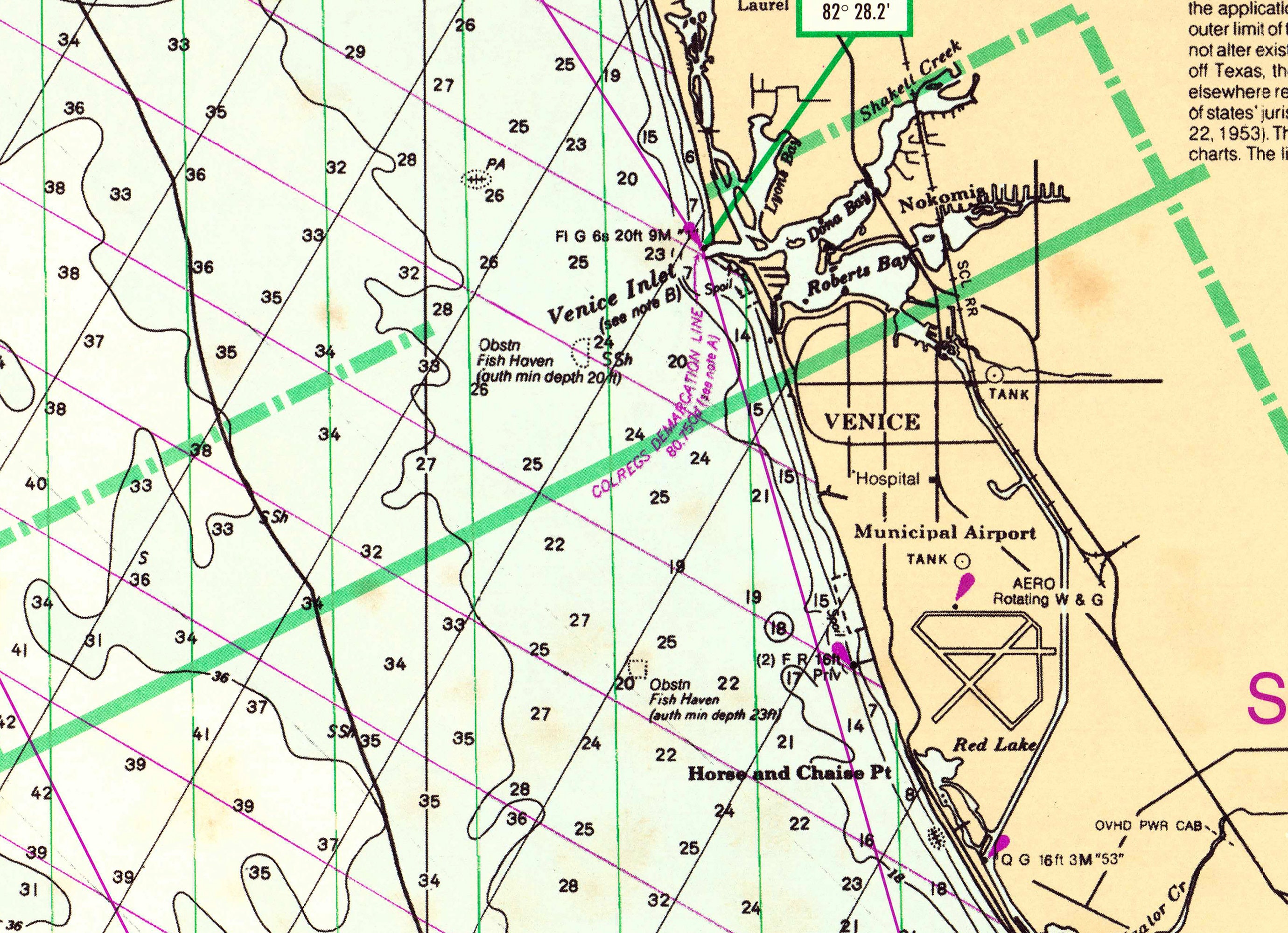 1996 Nautical Chart Map of Venice Florida Gulf Region Stump Pass - Etsy