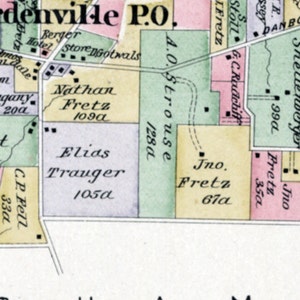 1891 Map of Plumstead Township Bucks County Pennsylvania - Etsy