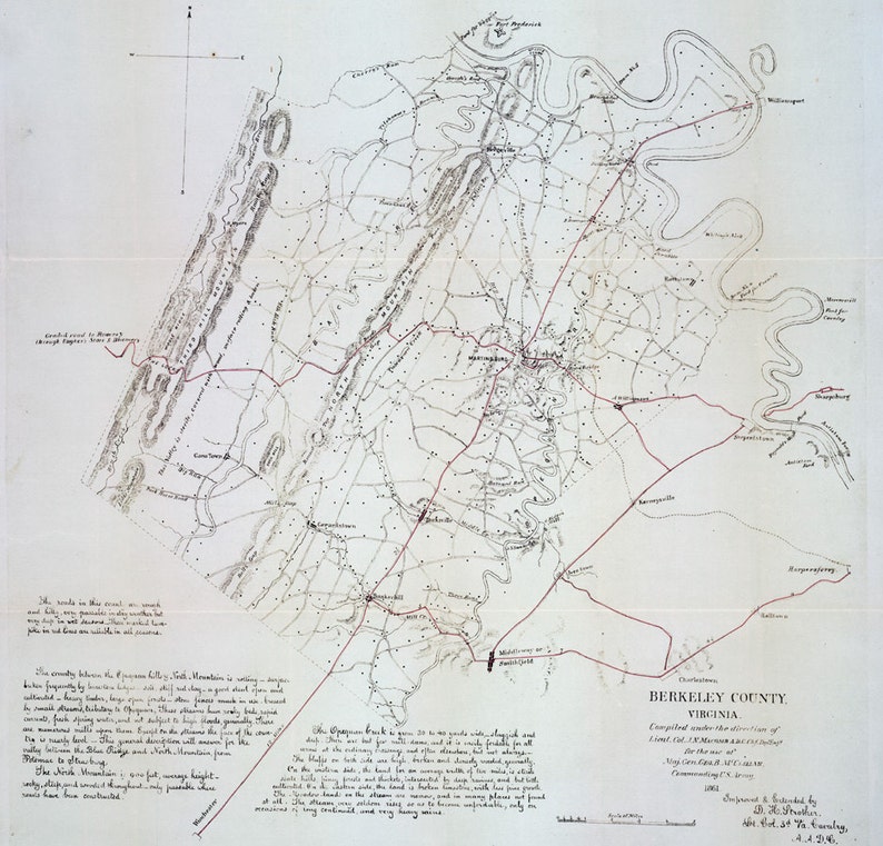 1861 Map of Berkeley County Virginia - Etsy