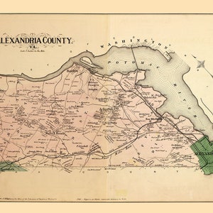1879 Map of Alexandria County Virginia - Etsy