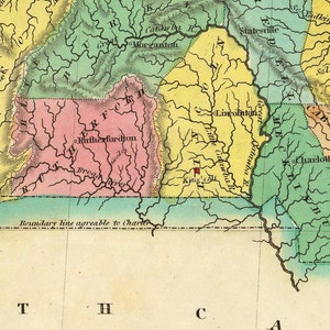 1822 Map of North Carolina - Etsy