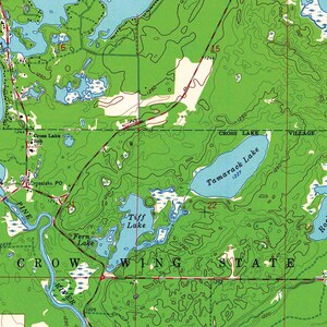 1960 Topo Map of Cross Lake Minnesota Quadrangle - Etsy