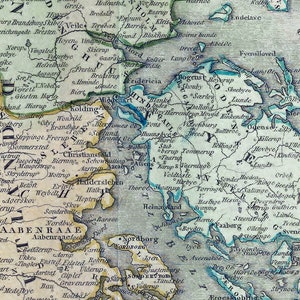 1814 Map of Denmark - Etsy