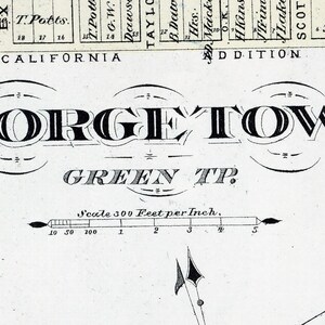 1876 Town Map of Georgetown Beaver County Pennsylvania - Etsy