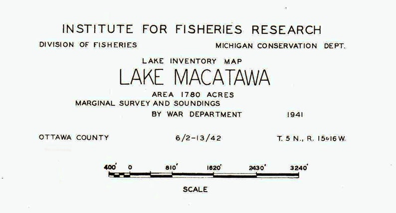 1941 Map of Lake Macatawa Ottawa County Michigan - Etsy