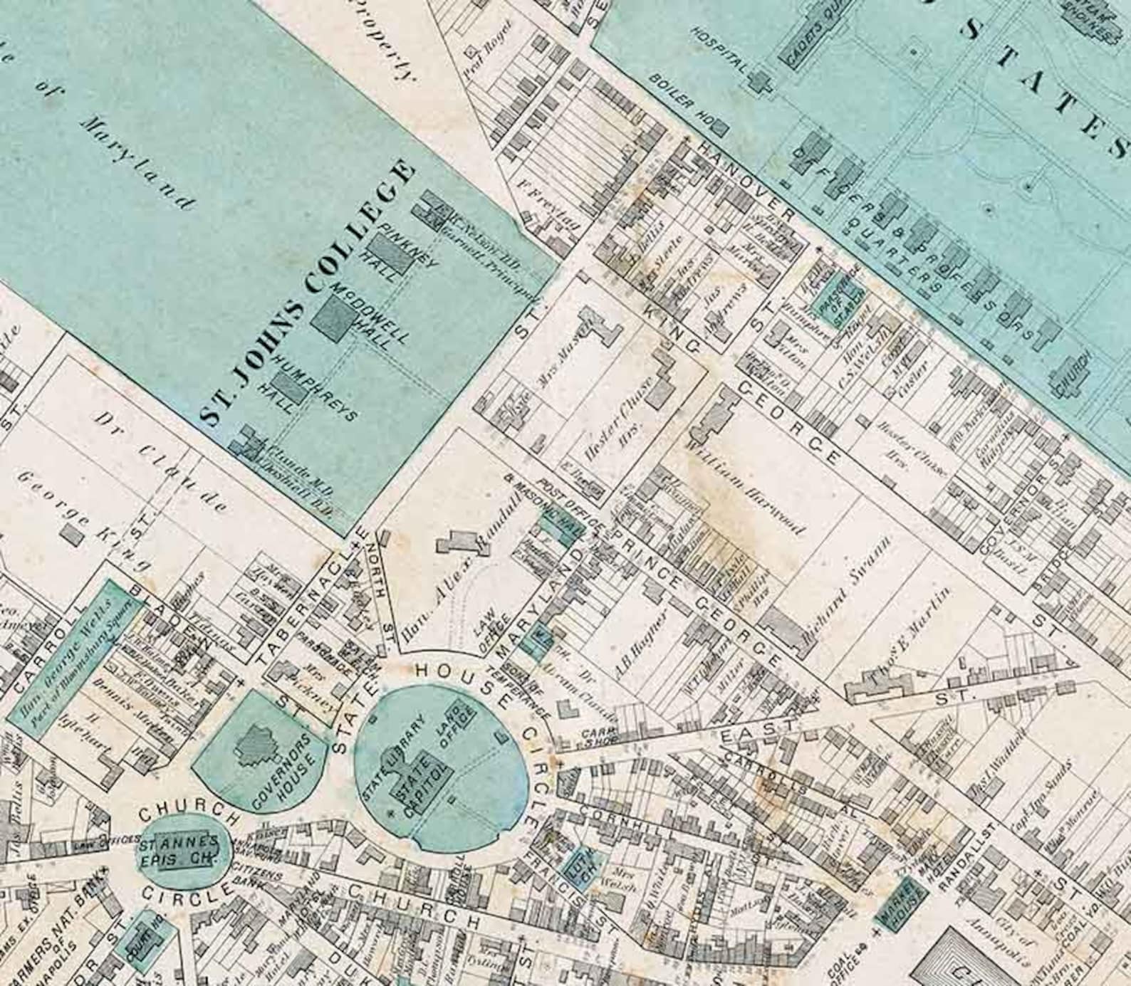 1878 Map of Annapolis Maryland - Etsy