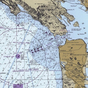 2000 Nautical Map of Point Sur to San Francisco California - Etsy