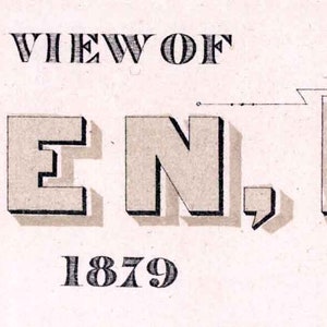 1879 Panoramic Map of Warren Massachusetts - Etsy