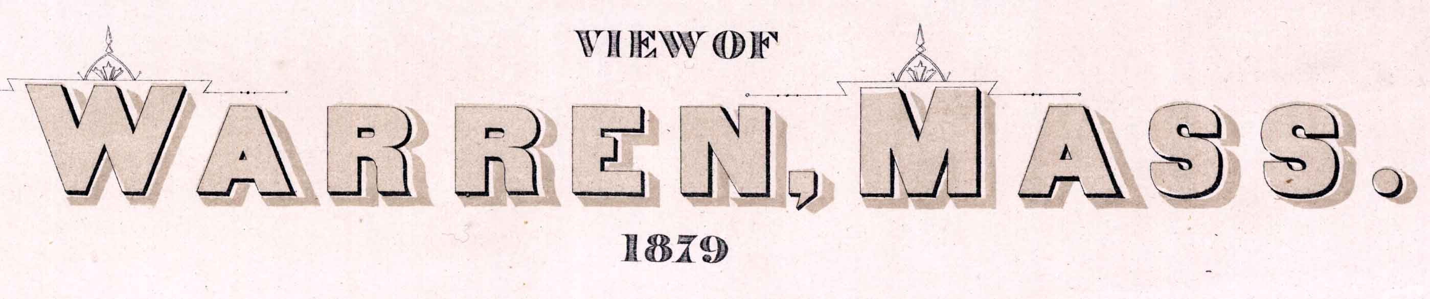 1879 Panoramic Map of Warren Massachusetts - Etsy