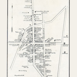 1858 Map of Mercersburg Franklin County Pennsylvania - Etsy