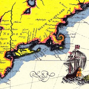 16th Century Map of Virginia America - Etsy