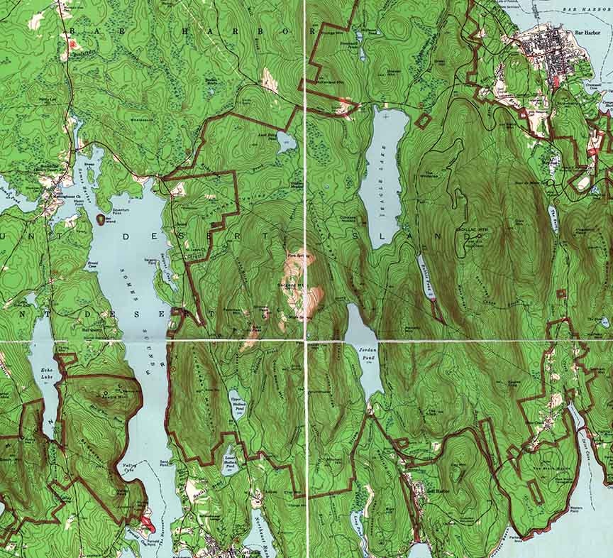 1956 Topo Map of Acadia National Park Hancock County Maine - Etsy