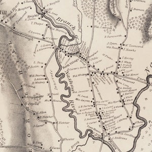 1831 Map of Lancaster Massachusetts - Etsy