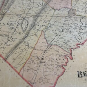1894 Map of Berkeley County West Virginia Martinsburg - Etsy