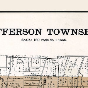 1896 Map of Jefferson Township Greene County Ohio - Etsy