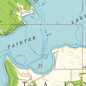 1972 Map of Lake Menomin Wisconsin and Tainter Lake - Etsy